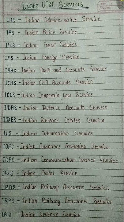 Under UPSC Service - IAS, IPS, IRS, IFS, IFoS, IAAS, ICAS, IRAS, IRPS, ICLS, IDAS,IDES, IIS etc ...