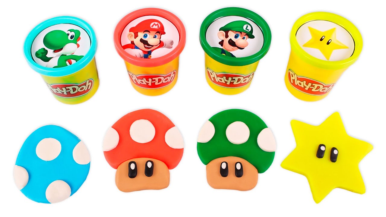 Caricaturas de MARIO BROS con Play Doh 🍄🌟 Manualidades para niños - YouTube