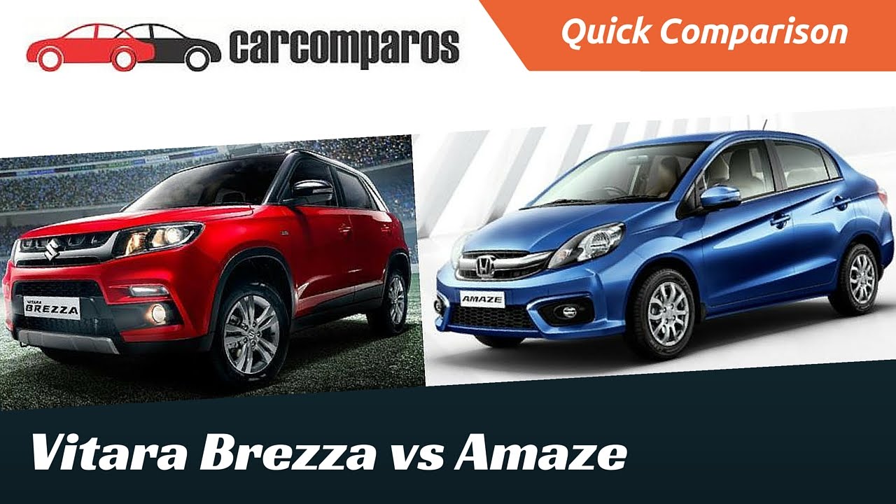 Vitara Brezza vs Amaze Comparison - YouTube