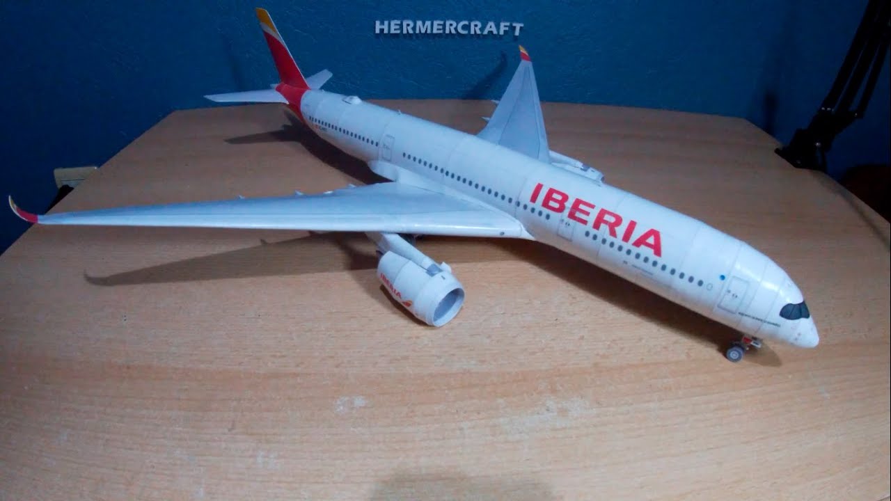 Iberia A350-900 Papercraft - YouTube