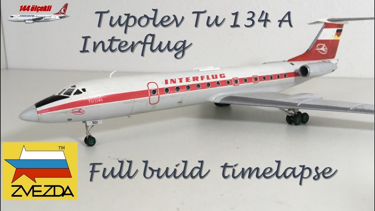 Zvezda Tu 134 A Interflug - YouTube