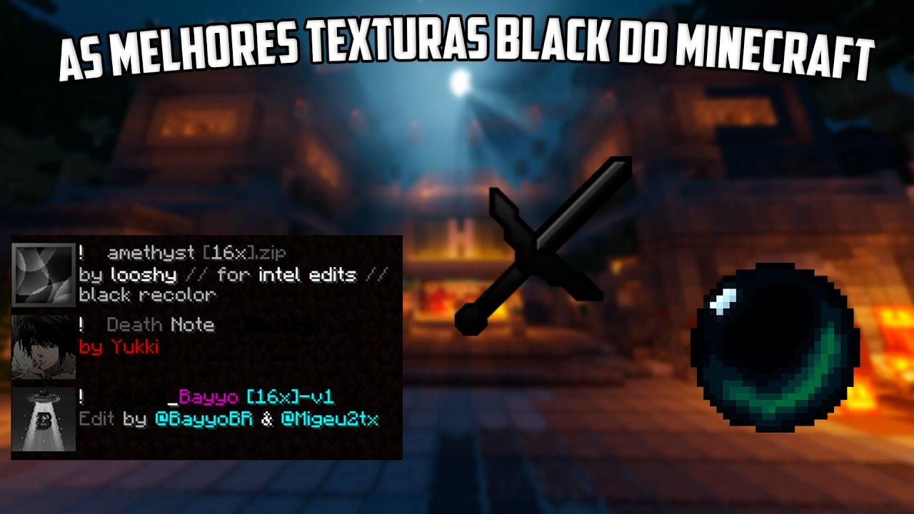 ESSAS SÃO AS MELHORES TEXTURAS BLACK DO MINECRAFT!! - YouTube