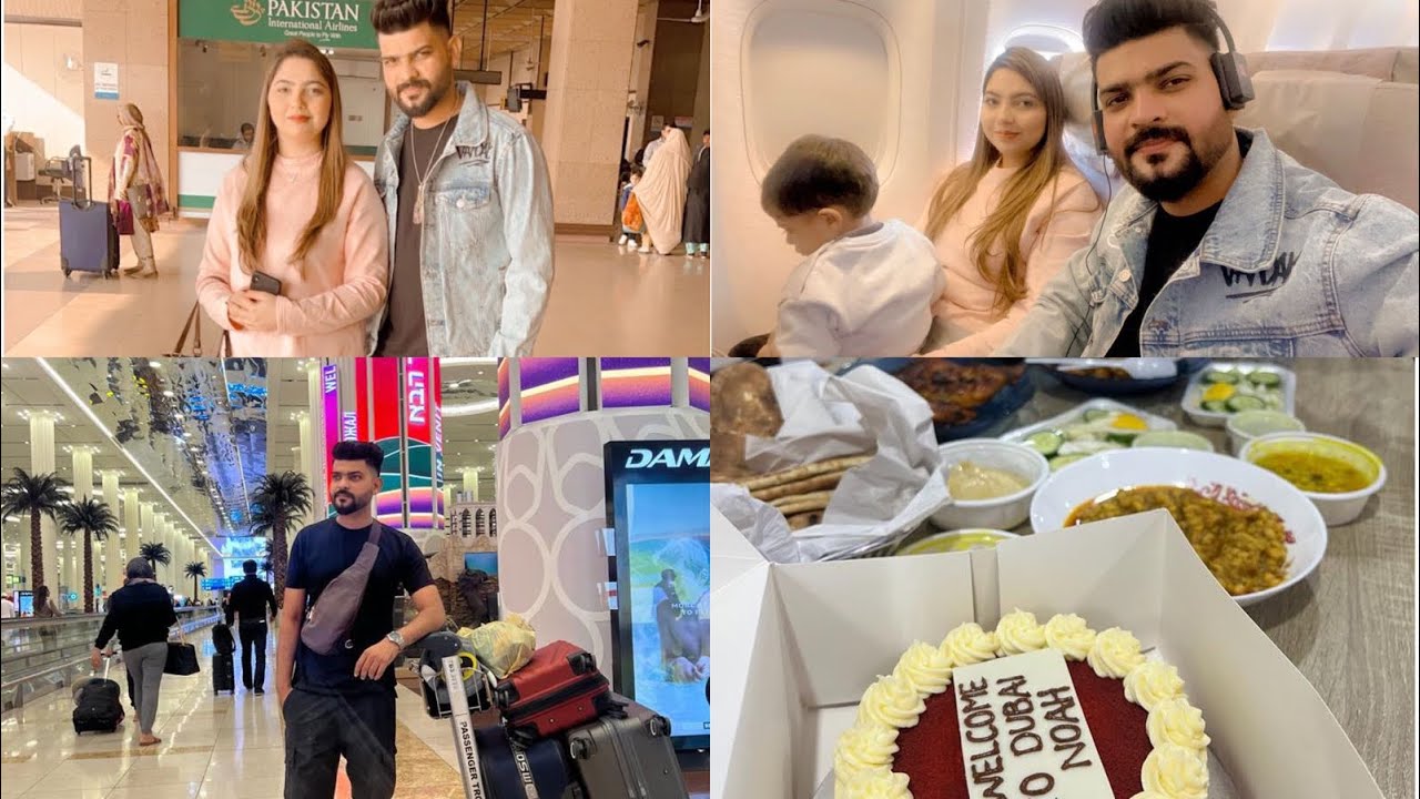 Dubai phonch gaye hum Noah or wife first time plane me bethay Noah ne ...