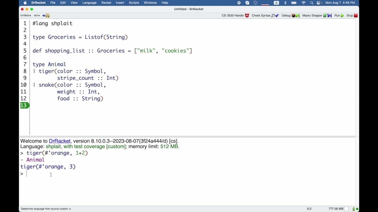 Shplait Tutorial 8 - defining types - YouTube