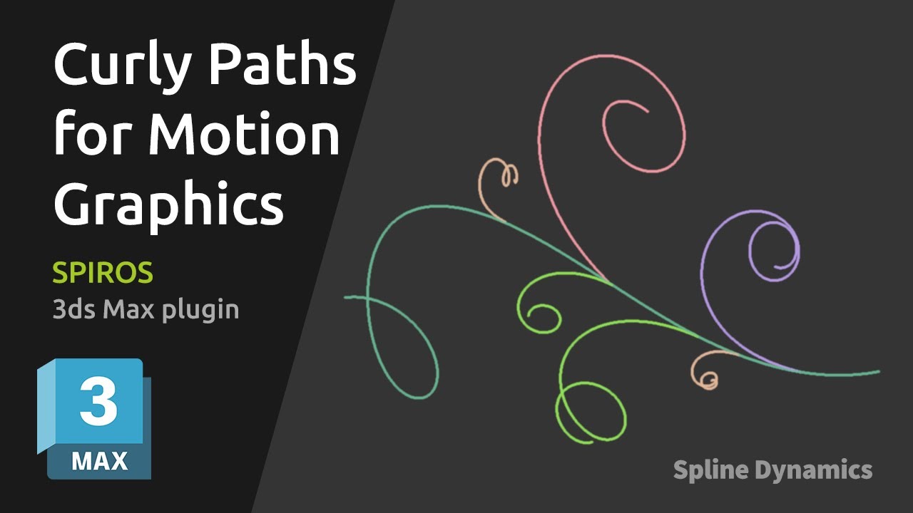 Create Stylized Curly Spline Clusters for Motion Graphics Animation with Spiros 3ds Max plugin ...