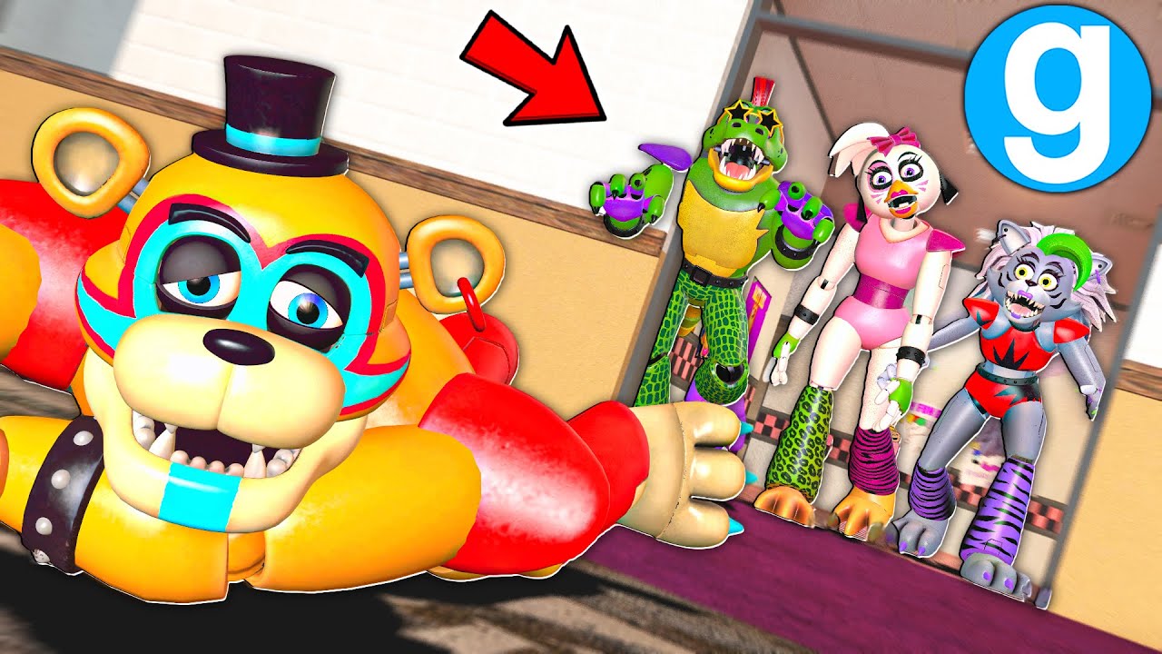 FNAF SECURITY BREACH KICKS OUT GLAMROCK FREDDY OUT! - Five Nights at ...