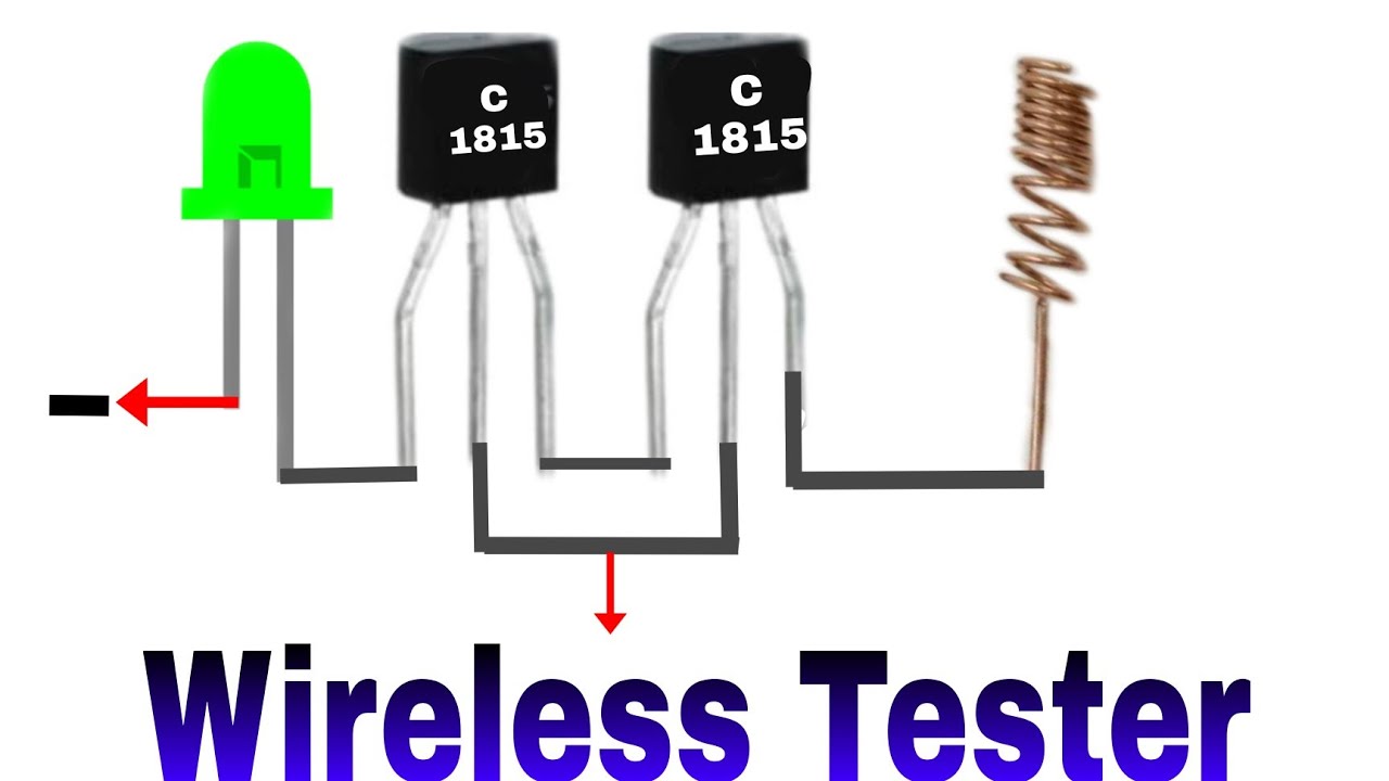 How to make wireless tester using c1815 transistor | wireless tester ...