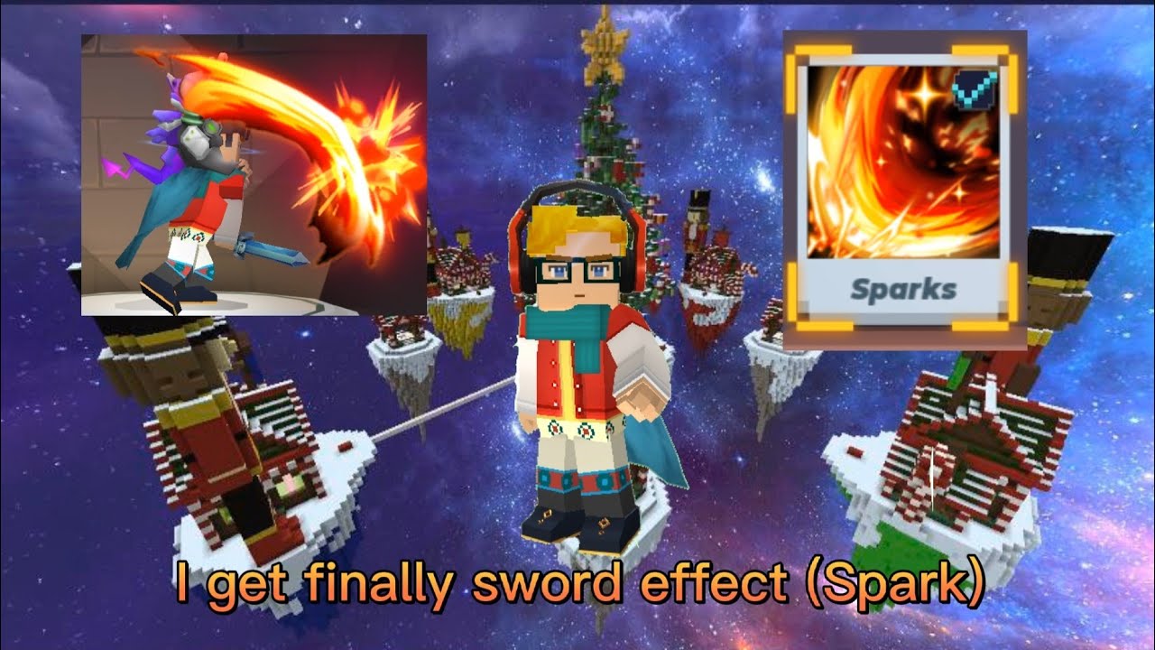 I get the new sword effect (Spark) in bedwar - YouTube