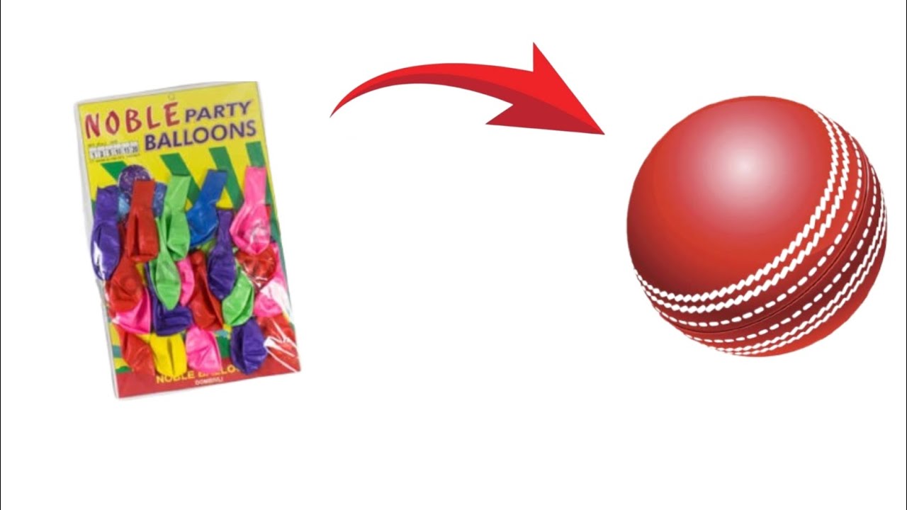 how to make cricket ball with balloon - YouTube