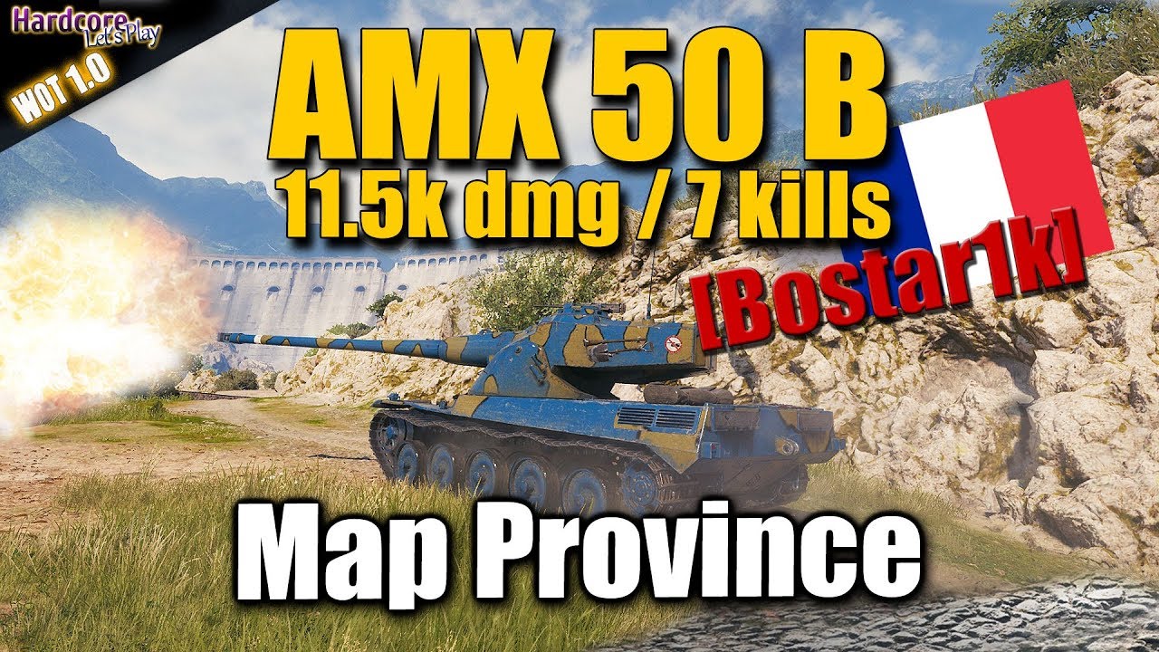 WOT: AMX 50 B, Map Province perfect farming positioning, WORLD OF TANKS ...