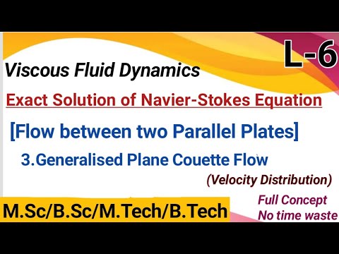 Generalized Plane Couette Flow|Flow between two Parallel Plates ...