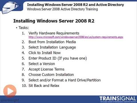Steps for Installing Windows Server 2008 R2 - YouTube