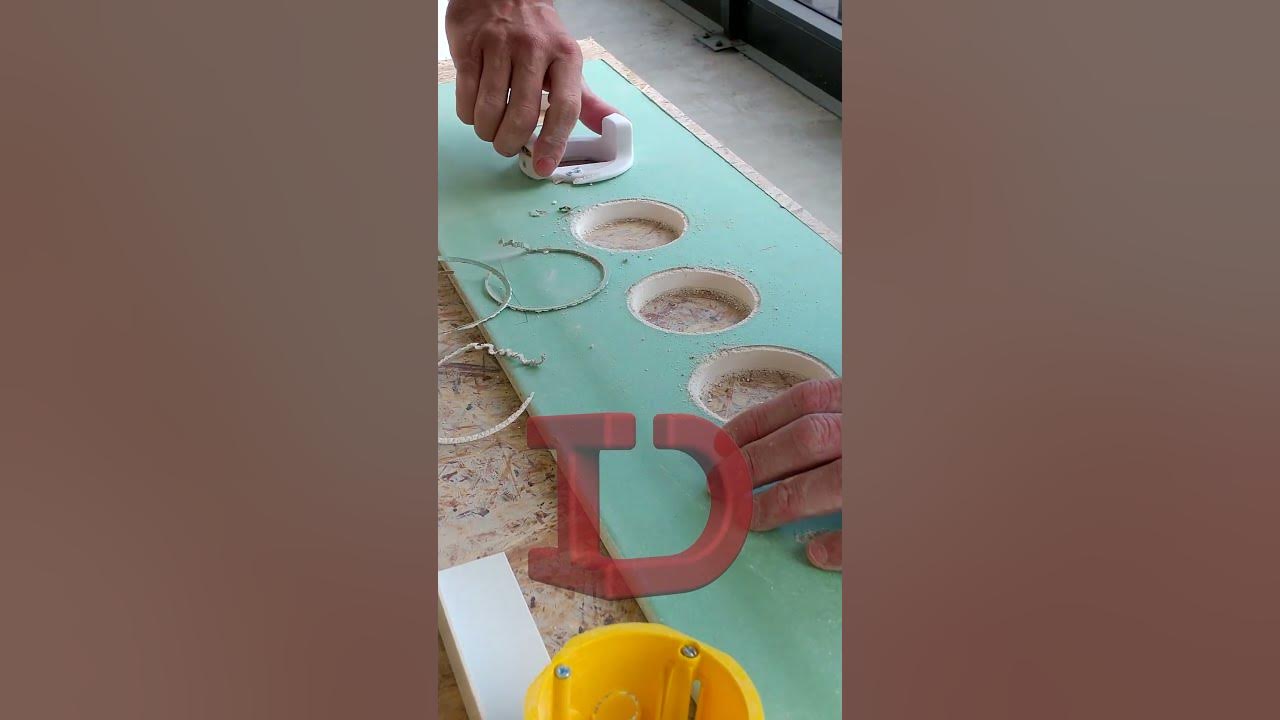 Фаскосниматель для подрозетников в гипсокартоне iD3D. - YouTube