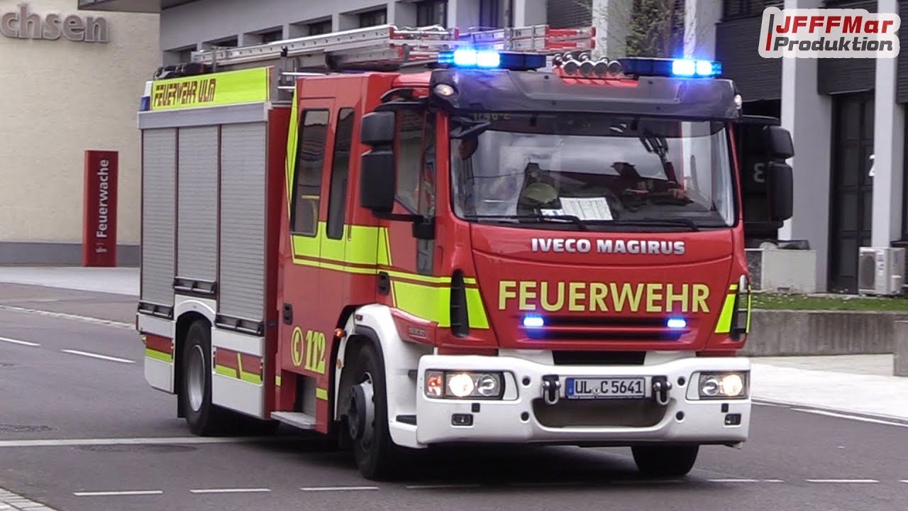 Wachausfahrt HLF 20/16 Feuerwehr Ulm - YouTube