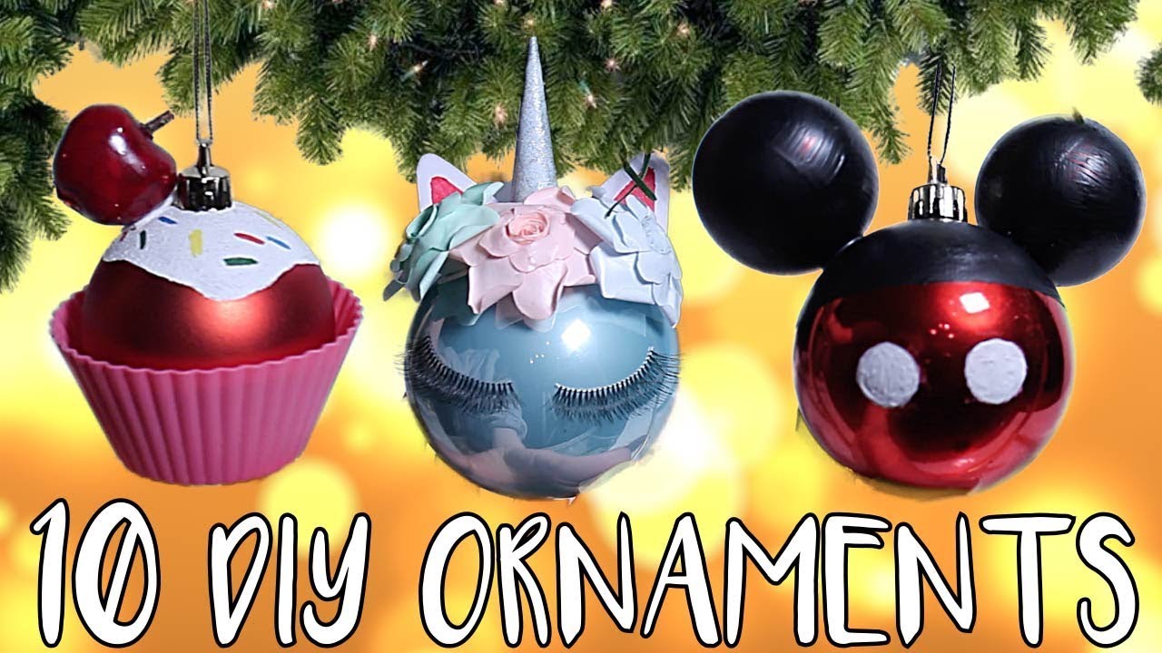 10 CHEAP & EASY DIY CHRISTMAS ORNAMENTS | PINTEREST INSPIRED 2017 - YouTube
