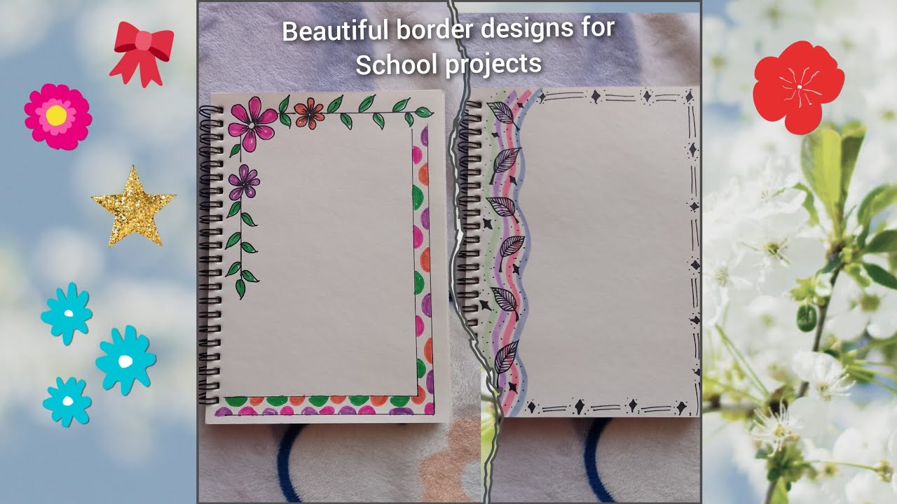 Assignment Front Page/Simple Border Design for Project With Pencil ...