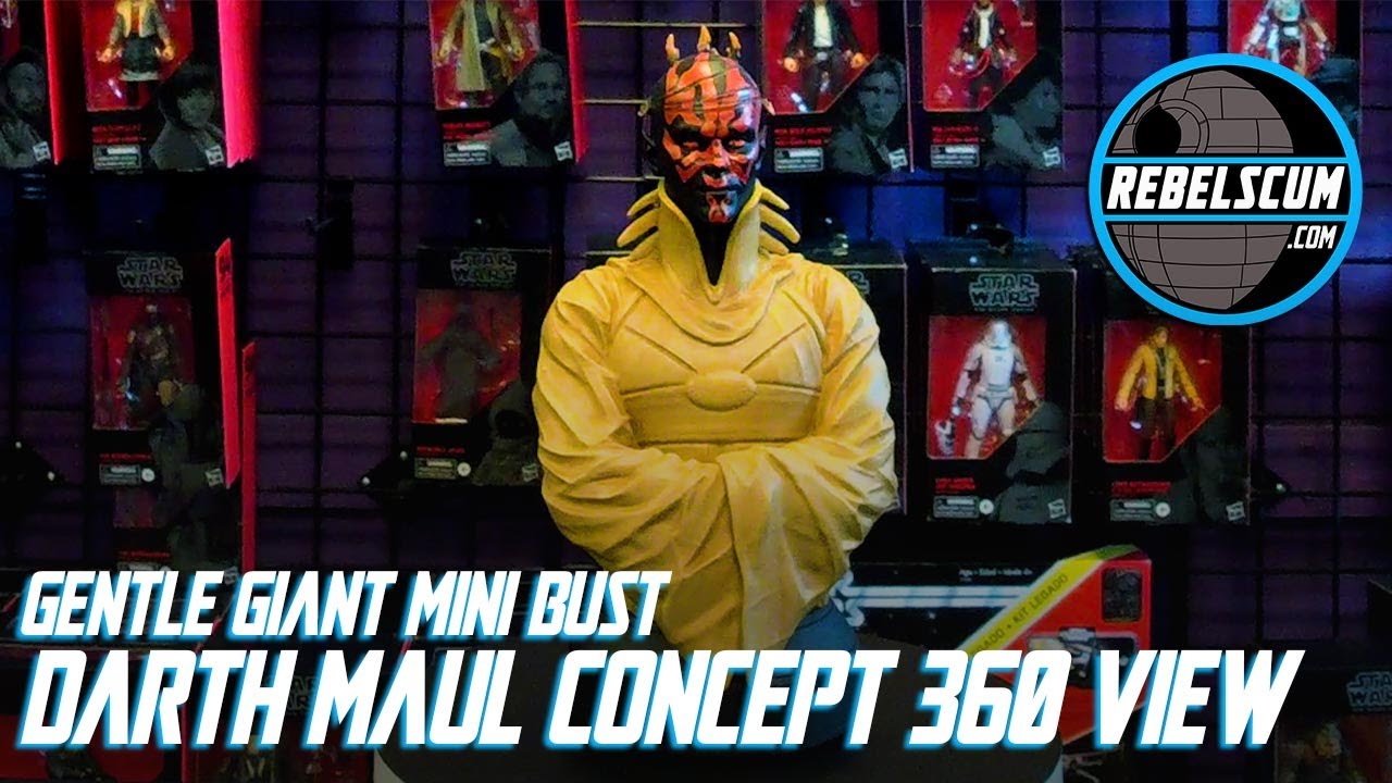 Star Wars Gentle Giant Darth Maul Concept Mini Bust 360 View - YouTube