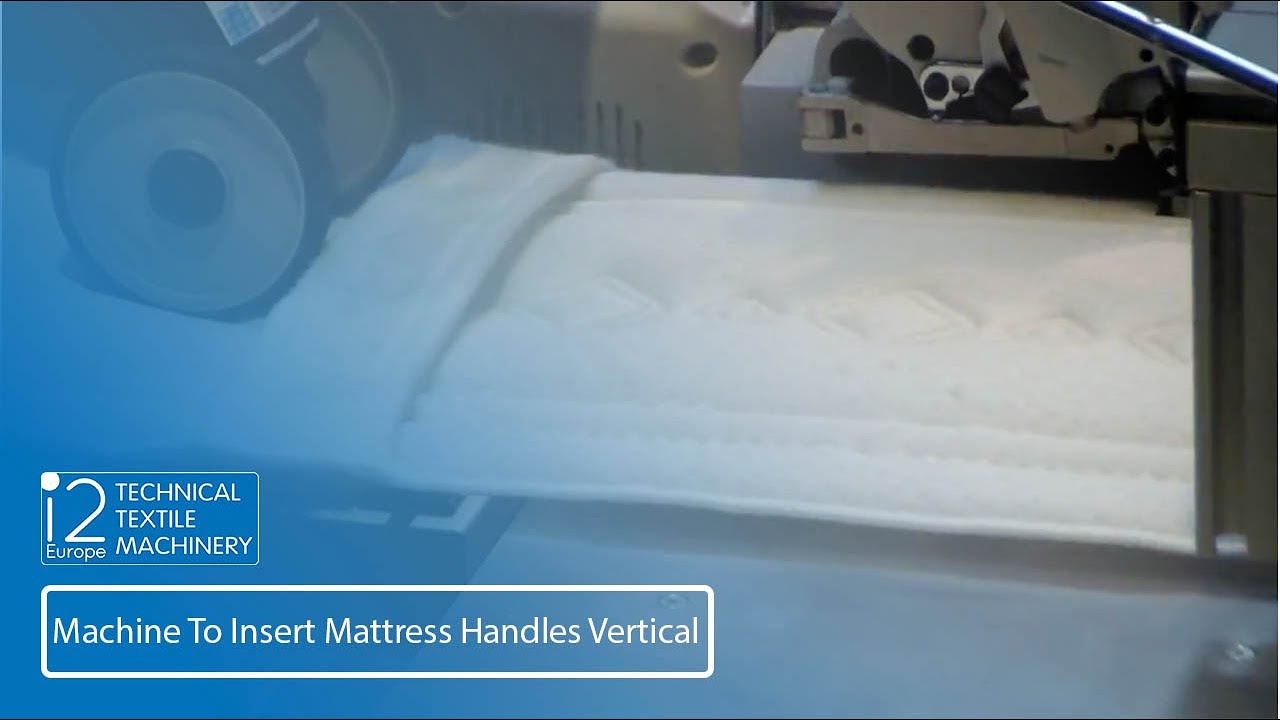 Machine To Insert Mattress Handles Vertical - YouTube