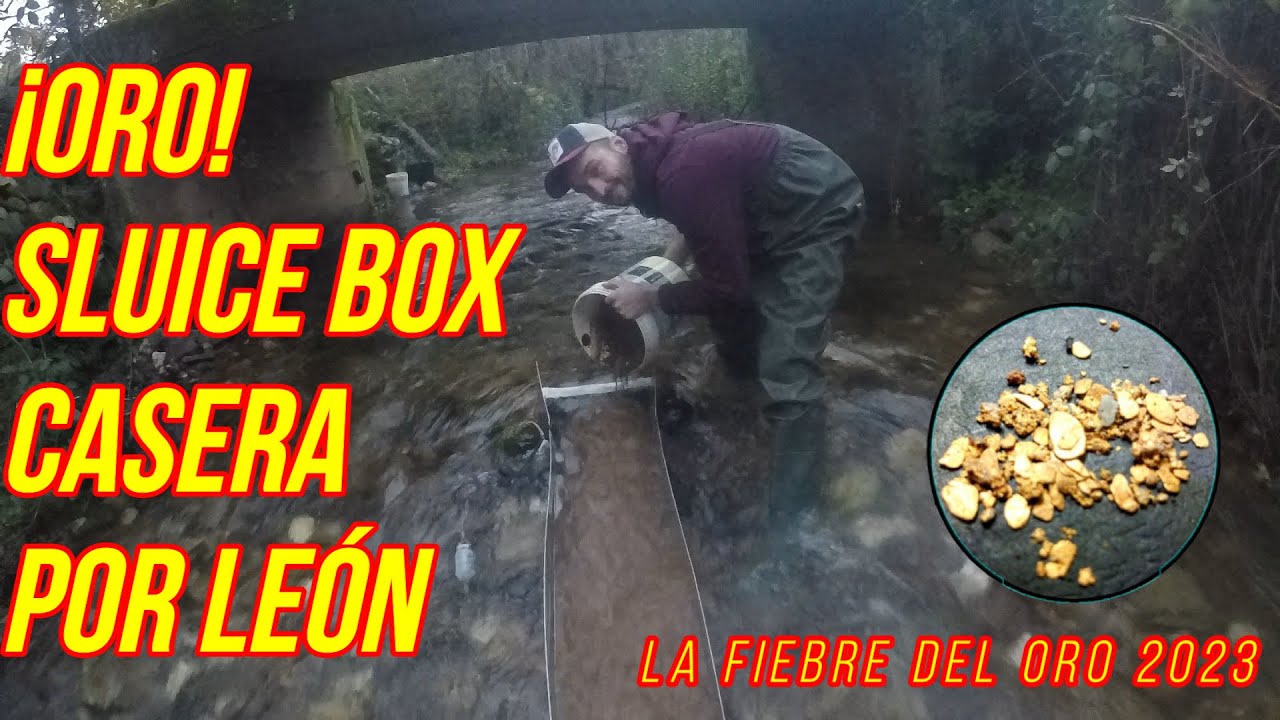¡INCREIBLE! ¡ORO! en LEÓN con SLUICE BOX CASERA!! La fiebre del ORO ...
