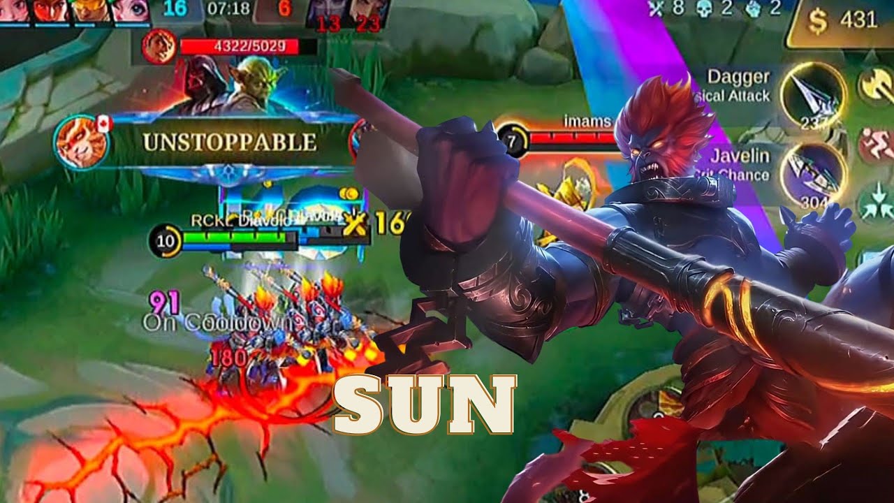 SUN EXP LANE GAMEPLAY | SOLO PLAYER | MOBILE LEGENDS - YouTube