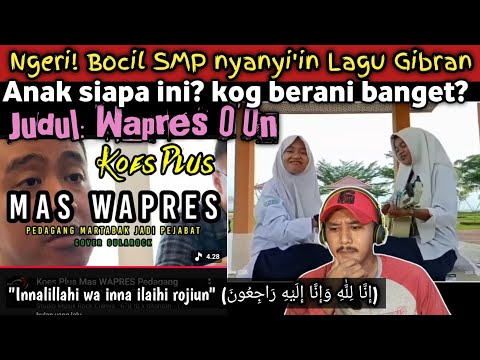 Bocil berani banget euyy! Lagu dari anak SMP utk Mas Wapres, Astaghfirullah liriknya sereeemmm!