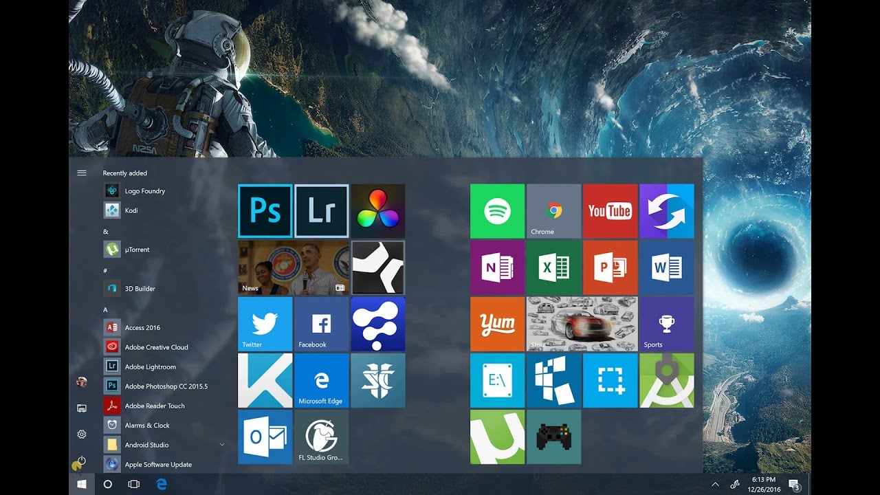 Custom Windows 10 Tiles - YouTube