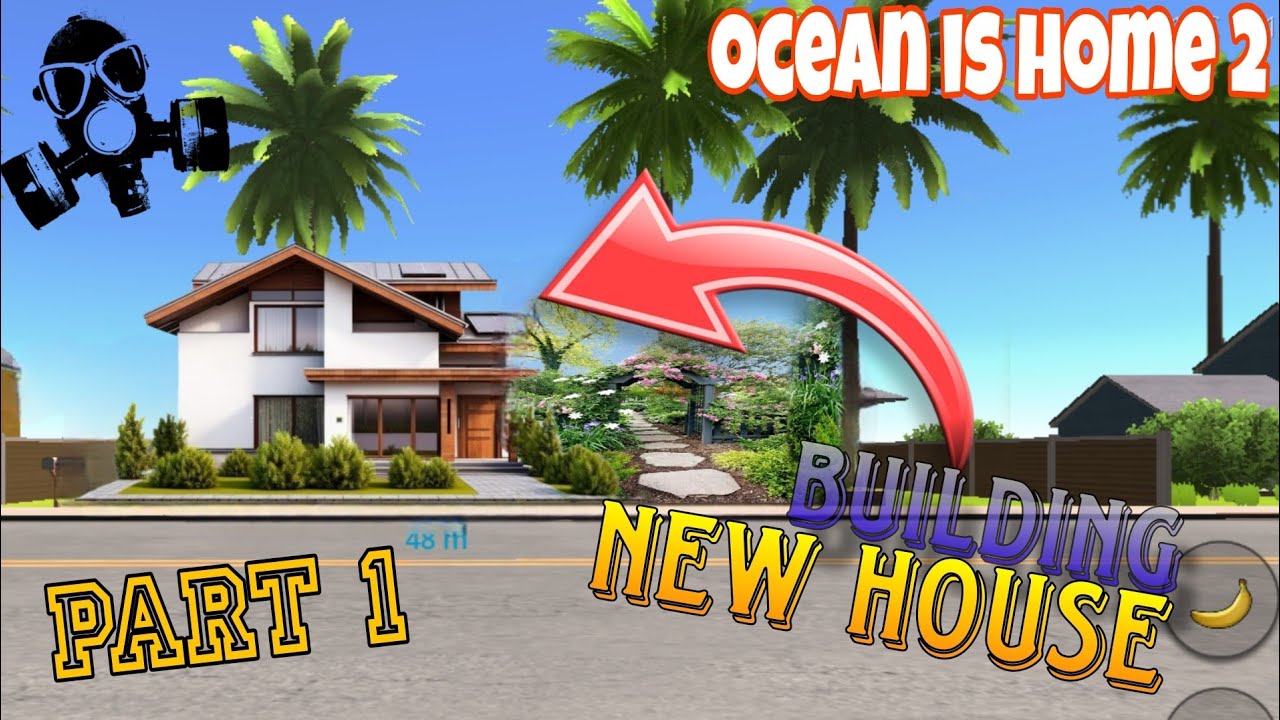 I Build a modern house for my living 😁 in ocean is home 2 survival game ...
