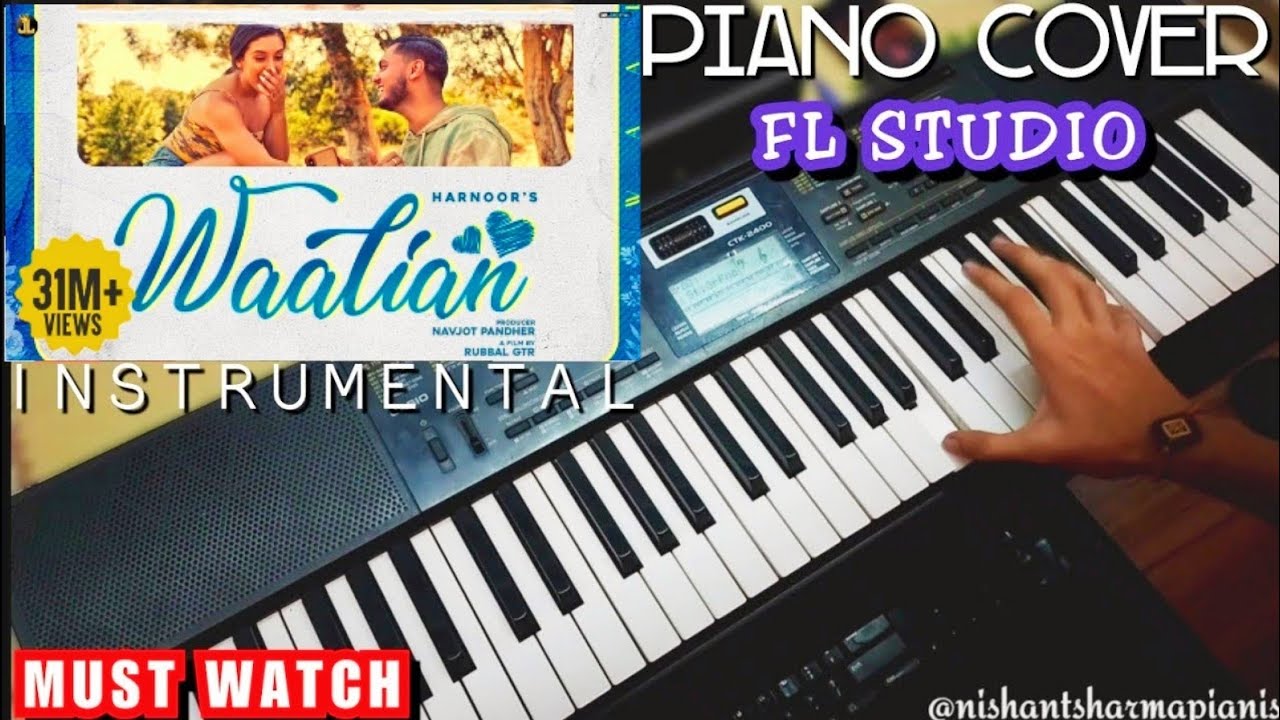 Waalian - Piano Cover | Harnoor | Instrumental | Karaoke | Waaliyan ...