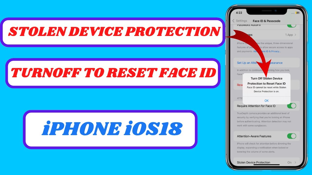 How to Turn Off Stolen Device Protection to Reset Face ID on iPhone ...