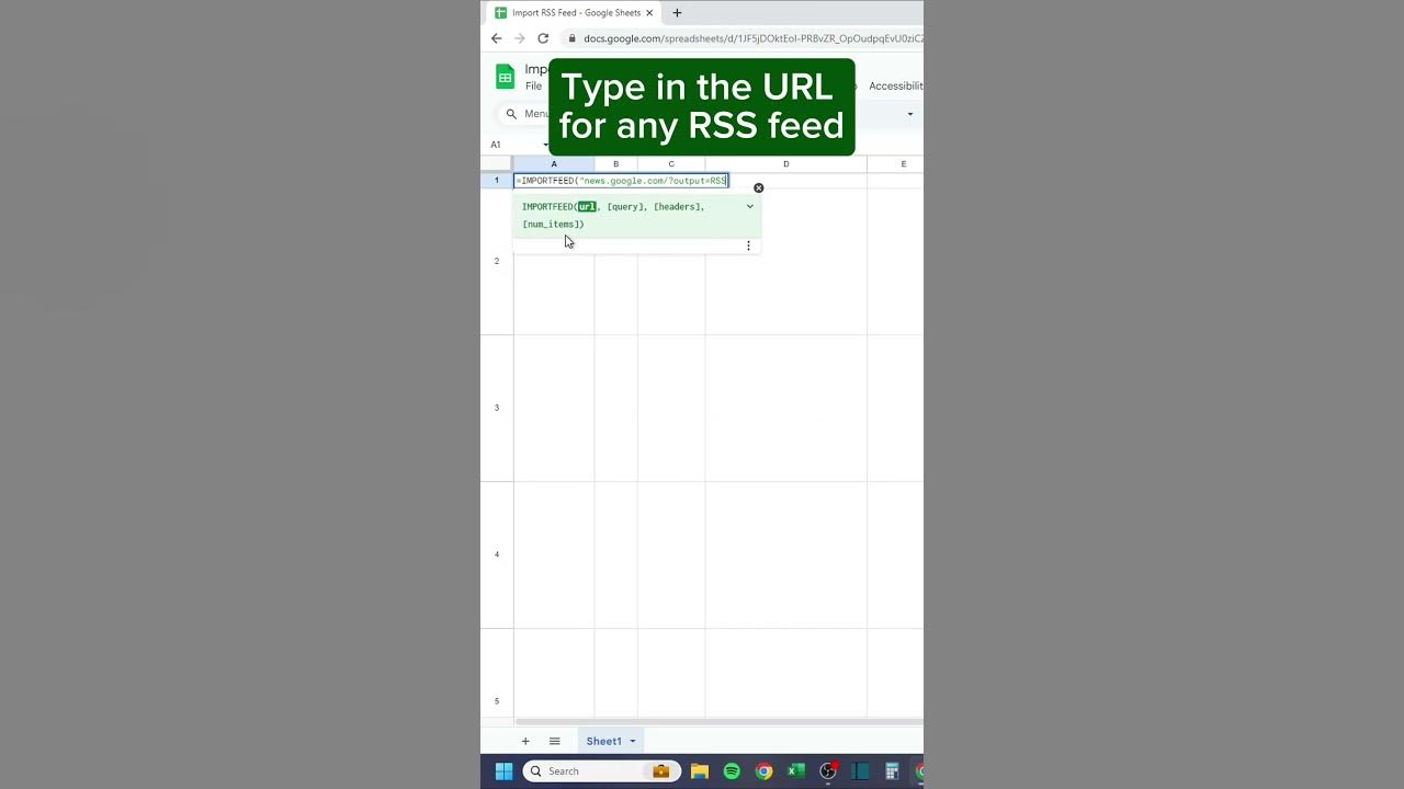 Import RSS Feed in Excel‼️ #excel - YouTube