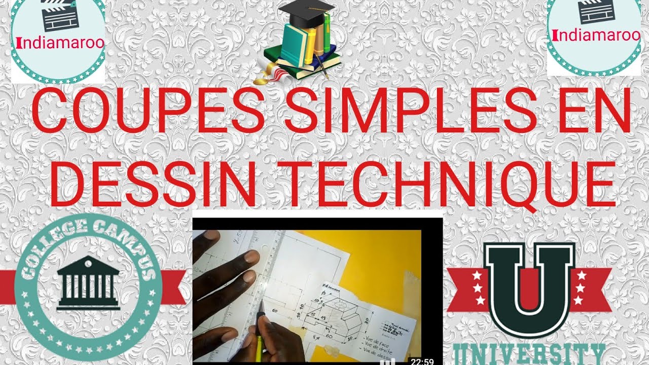 COUPES SIMPLES /Comment réaliser une coupe simple en dessin technique ...