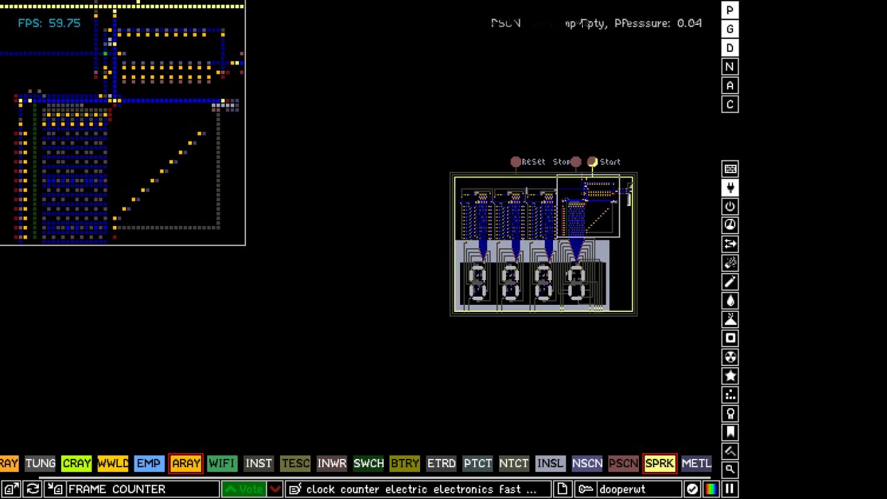 High speed timer construction in Powder Toy - YouTube