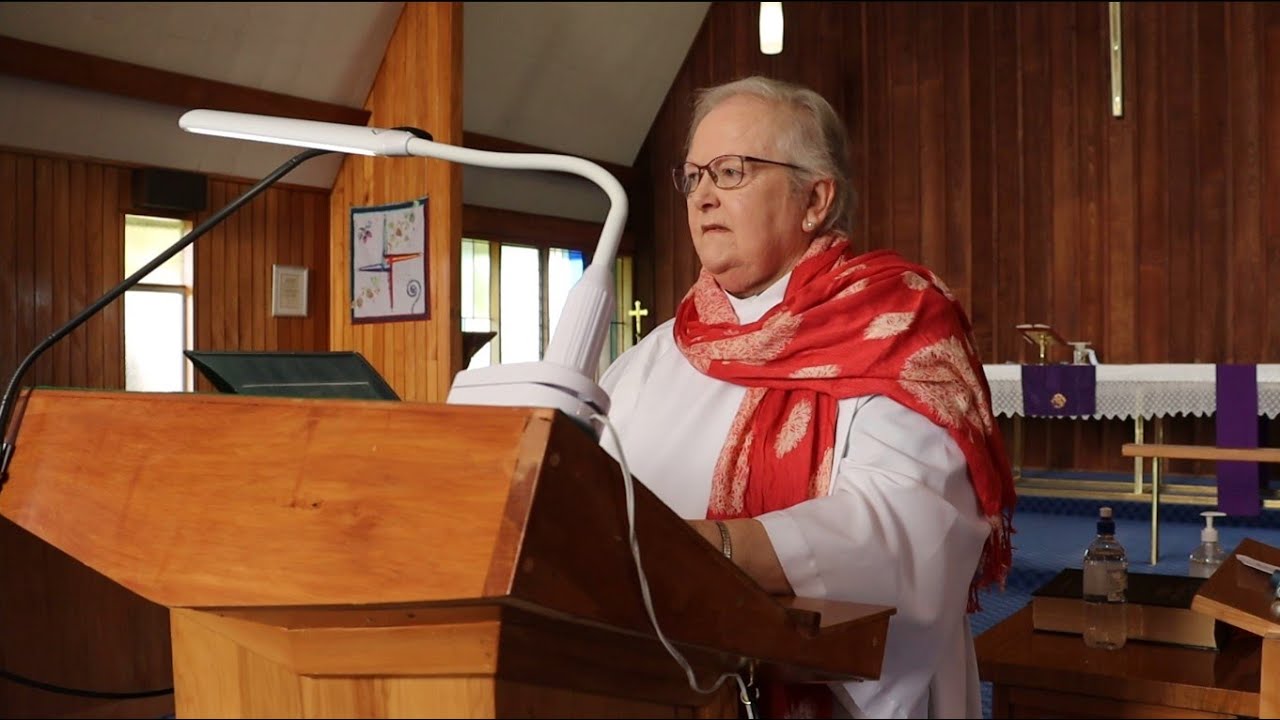 Rev Diane reading Mary the sister of Lazarus from the Gospel of John 11 ...