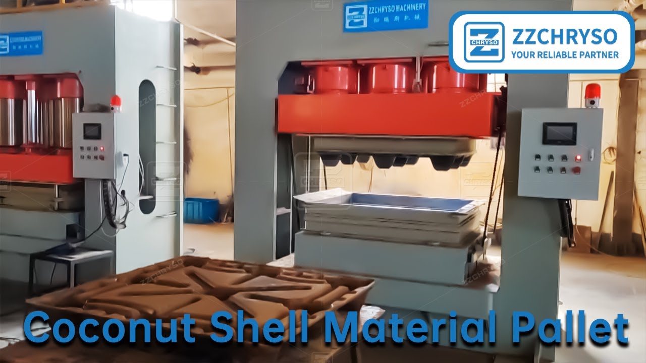 Compressed Molded Pallet With Coconut Shell Testing Successfully - YouTube
