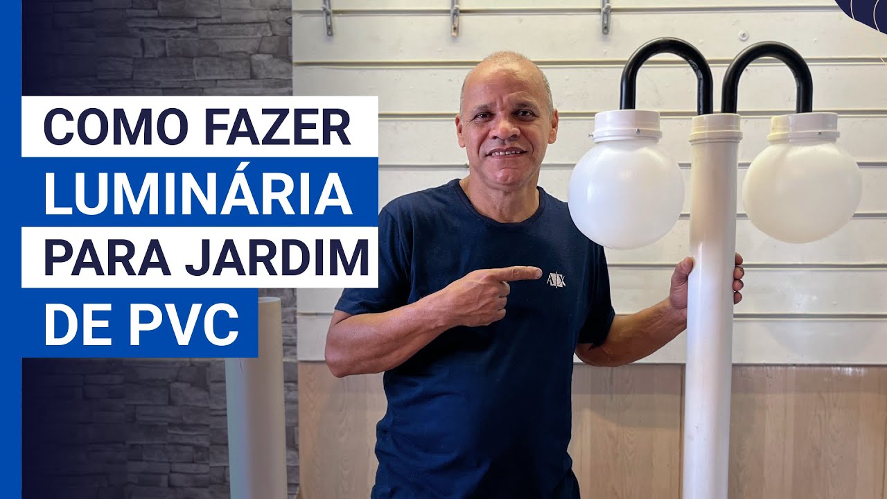 Aula ao vivo: Passo a passo de como fazer poste de PVC para jardim ...