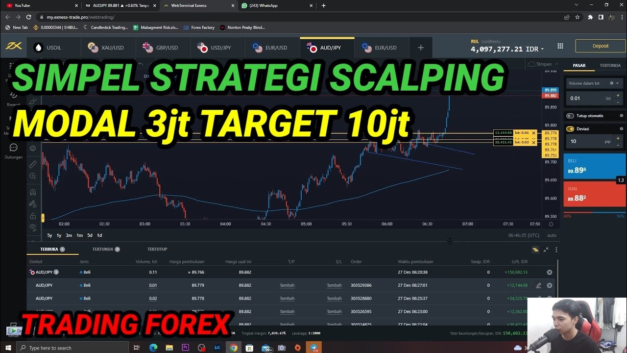 MODAL 3jt TARGET 10jt, SIMPEL STRATEGI SCALPING - YouTube