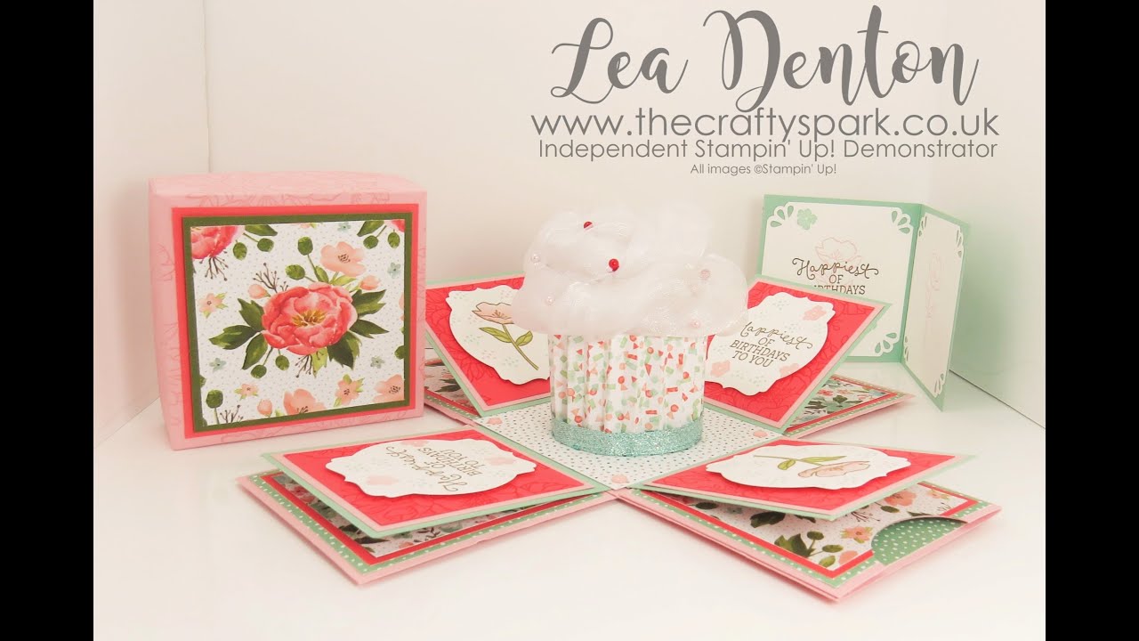 Stampin' Up! Demonstrator Lea Denton - Cupcake Exploding Box Card ...