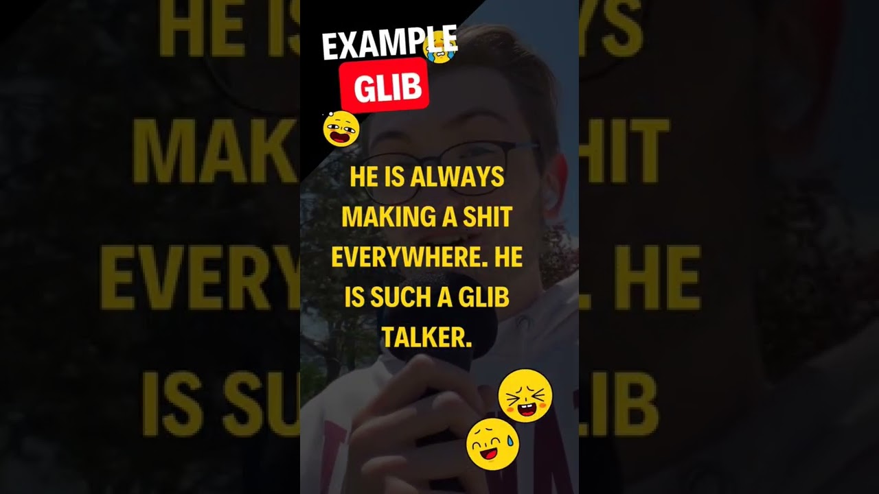 MEANING OF GLIB||बचकानी बाते करने वाला||DAILY ENGLISH DOSE || DAILY ...