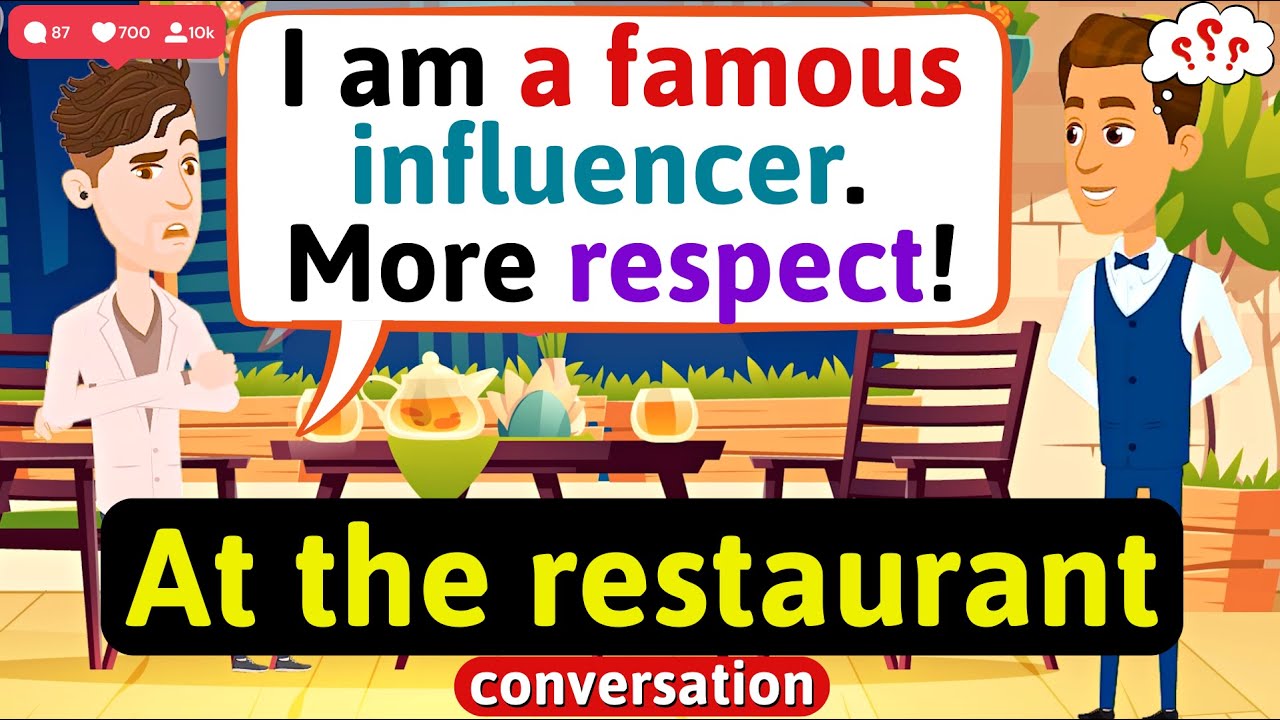 At the restaurant conversation (Influencer wants to eat for free ...