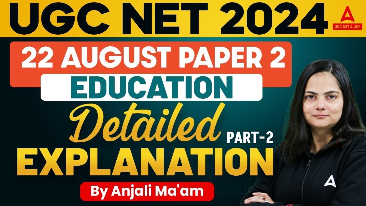 UGC NET Education Year Question Paper | UGC NET Question Paper 2024 By ...