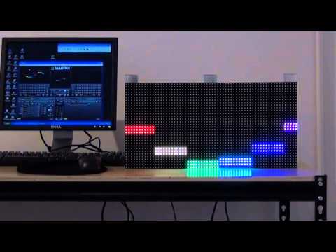 Full-Color LED Screen Panel Demo ( 7.62mm modules x 4 ) - YouTube