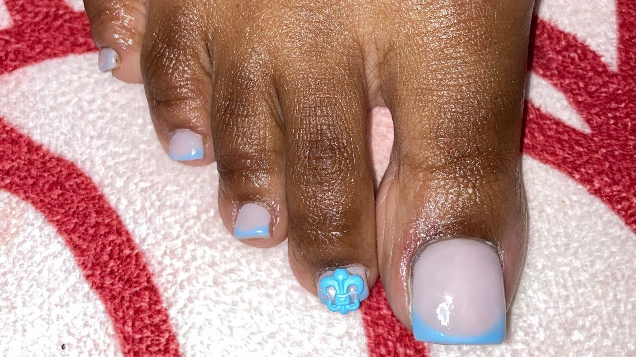 Acrylic Toe BBL | Acrylic French Toes - YouTube