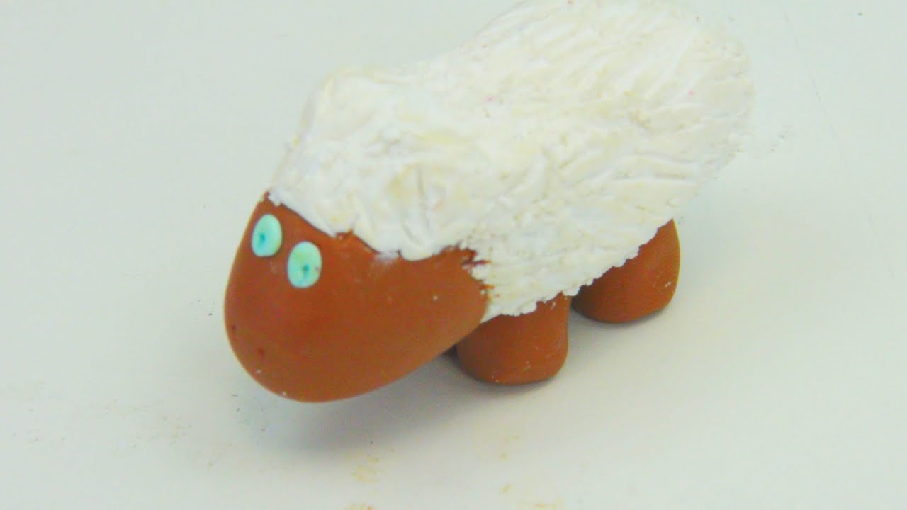 Fimo Schaf Tutorial | DIY Tiere aus Fimo Anleitung | Polymer Clay ...