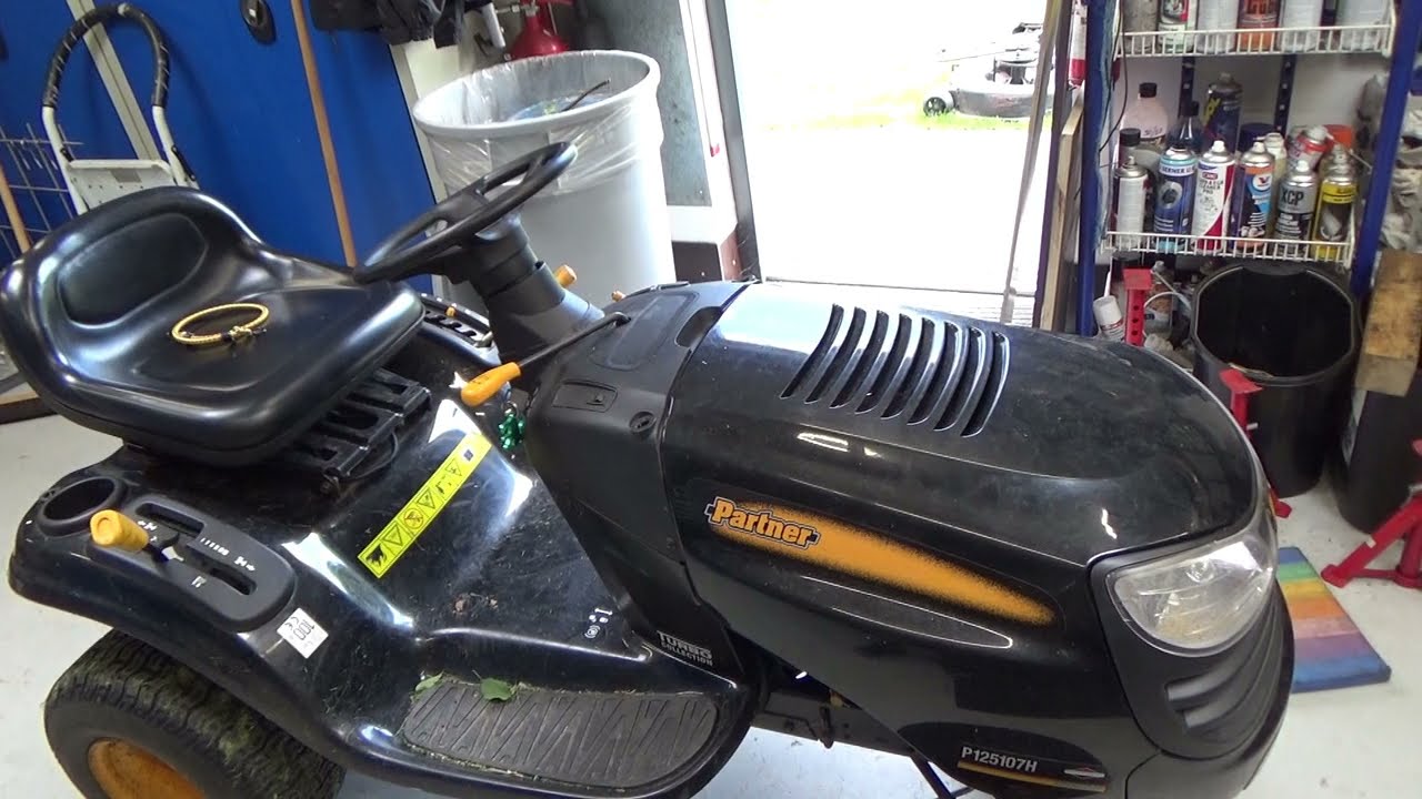 Partner P125107H havetraktor - skift af kilerem (fra motor til gear ...