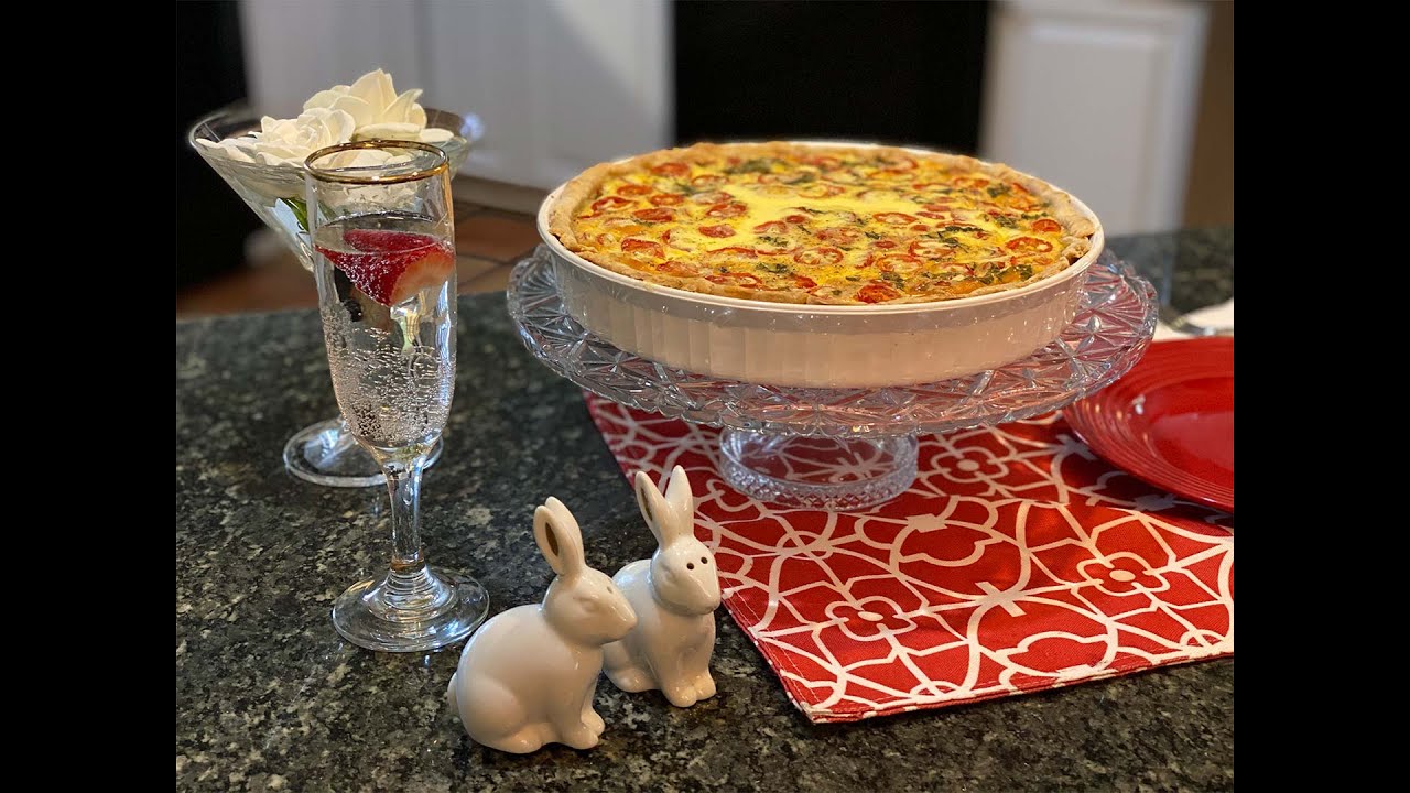 Island Guest House - Tomato Basil Quiche Recipe - YouTube