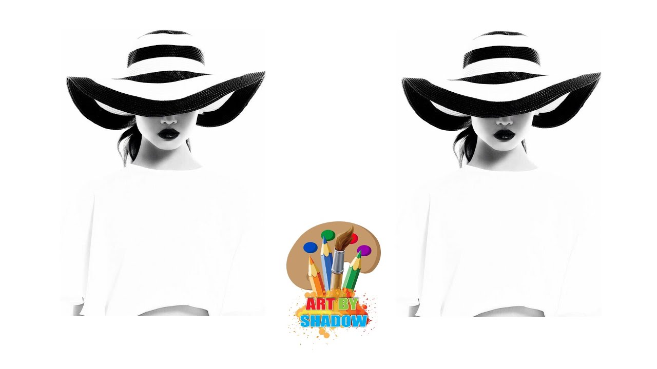 How to Draw a Girl with Hat for BEGINNERS || Girt face with HAT Easy ...