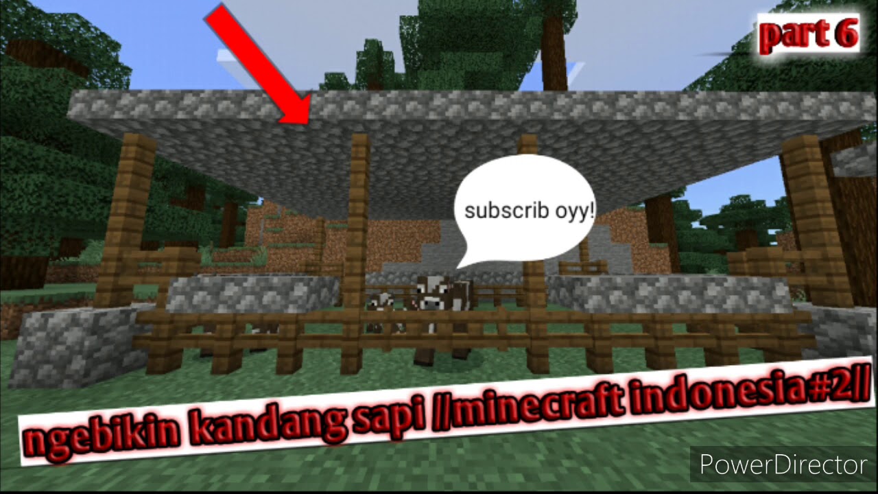 Ngebikin kandang sapi //minecraft survival indonesia#2// {{episode 6 ...