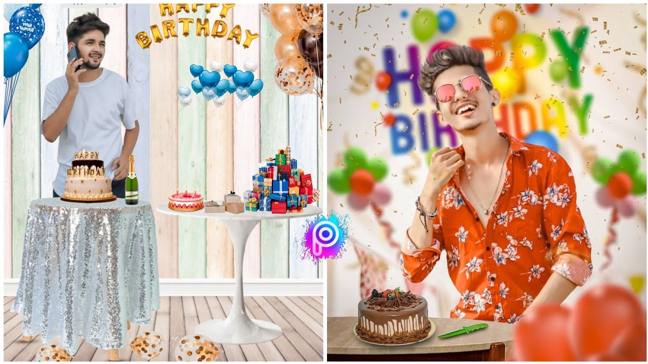 happy birthday photo editing . picsart birthday photo editing.. - YouTube