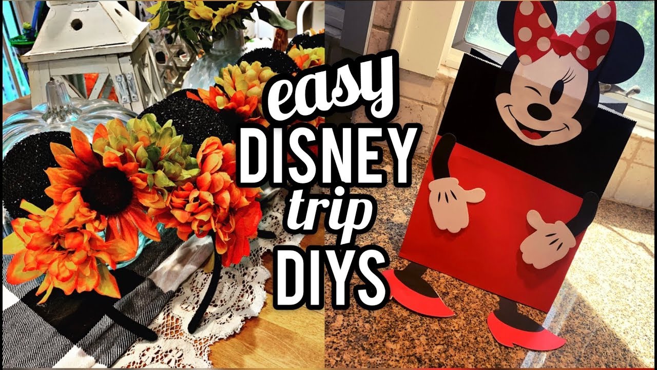 FALL DIY MINNIE EARS | Easy Disney Crafts For Disney Trip - YouTube