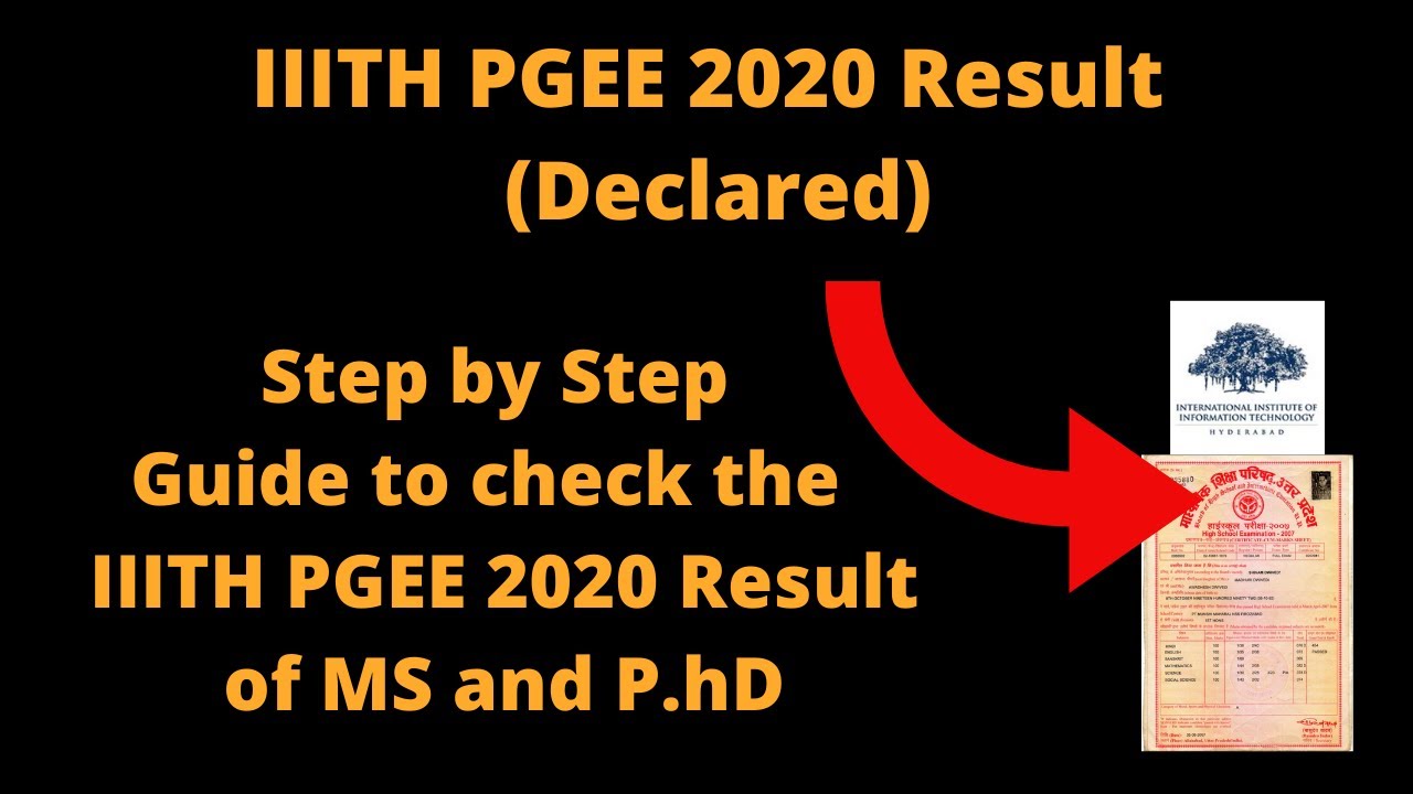 IIITH PGEE 2020 Result (Declared) - How to check IIITH PGEE 2020 Result ...